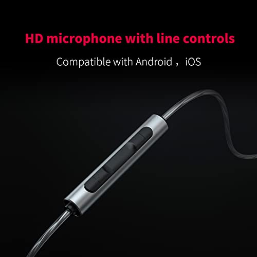 FiiO JadeAudio Headphone Earbuds Wired High Resolution Strong Bass Lossless 1DD for PC/Smartphones/Laptop with Mic JD3 (Silver)