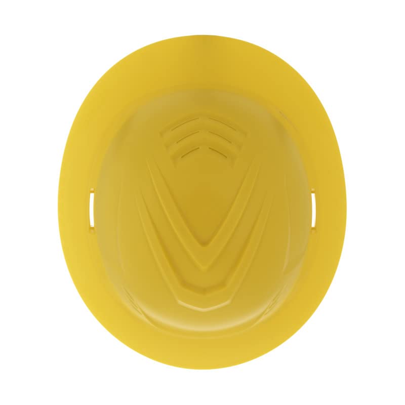 MSA 10215832 V-Gard C1 Vented Yellow Full Brim Hard Hat with ReflectIR Cooling Thermal Barrier and Fas-Trac III Suspension - Uses Highly Innovative Cooling Features to Help Alleviate Heat Stress