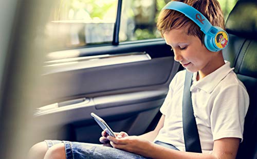 eKids Ryans World Kids Bluetooth Headphones, Wireless Headphones with Microphone Includes Aux Cord, Volume Reduced Kids Foldable Headphones for School, Home, or Travel