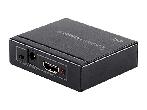Monoprice Blackbird 4K 1x2 HDMI Amplifier Splitter |48-bit Deep Color, 3D Video Support (Compatible with PS4/5 Xbox Apple TV Fire Stick Roku Blu-Ray Player)
