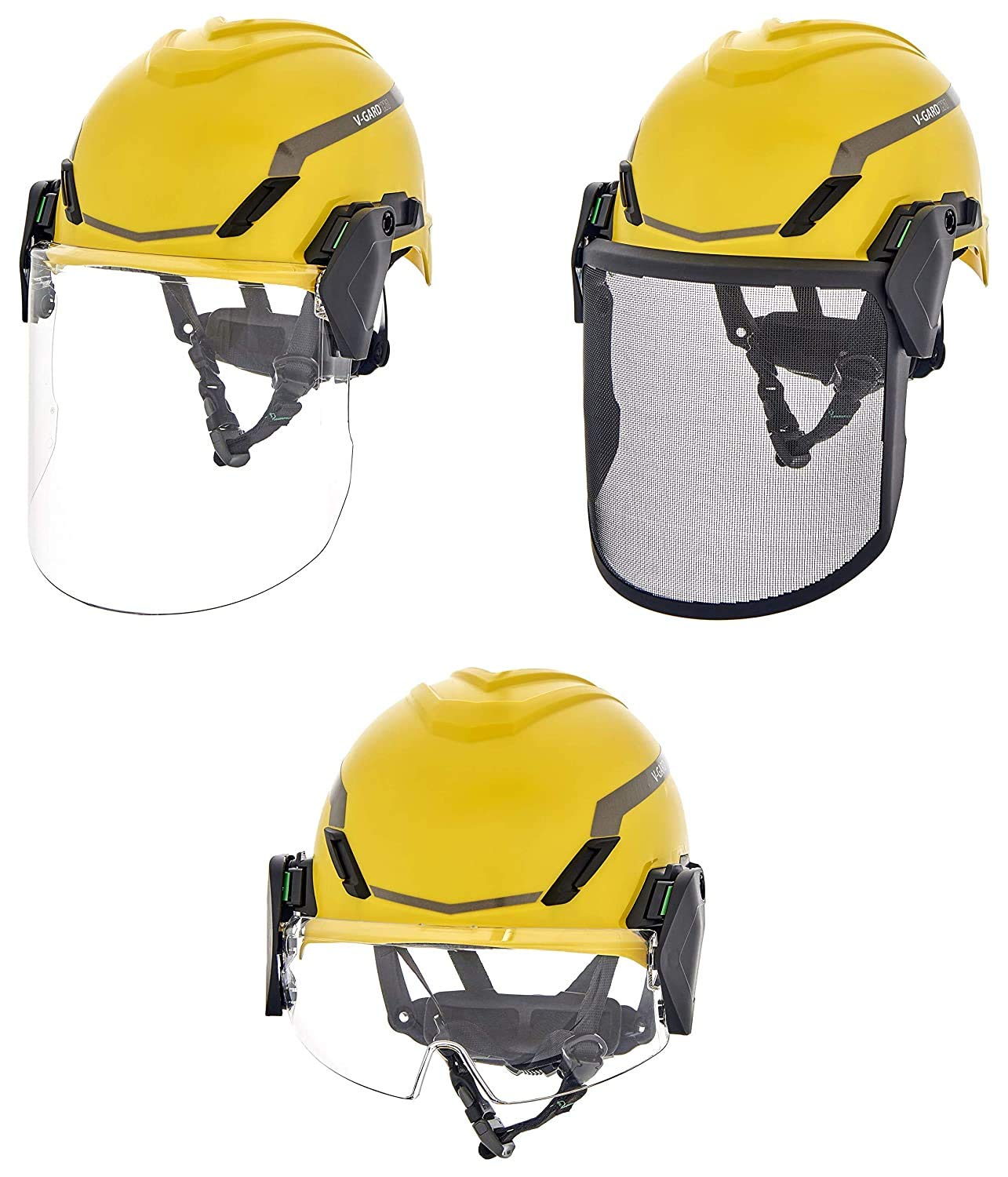 MSA 10204347 H1 V-Gard Helmet with Fas-Trac III Ratchet Suspension | Polyethylene Shell, Superior Impact Protection, Self Adjusting Crown Straps - Standard Size in Gray