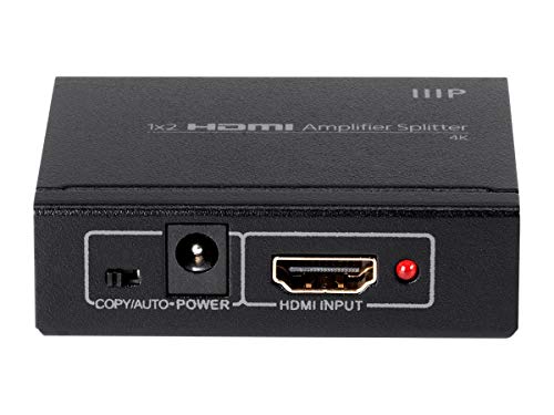 Monoprice Blackbird 4K 1x2 HDMI Amplifier Splitter |48-bit Deep Color, 3D Video Support (Compatible with PS4/5 Xbox Apple TV Fire Stick Roku Blu-Ray Player)