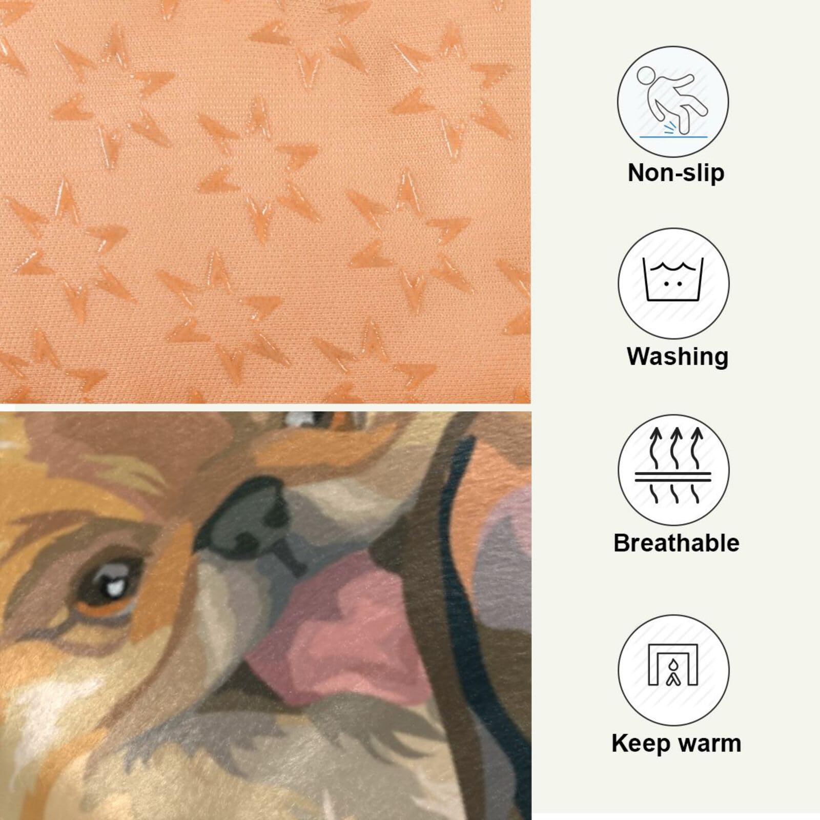 YETTASBIN Cute Dogs Crate Pet Bed, Portable Washable Dog Cat Mat, Soft Comfortable Pet Mattress with Non-Slip Bottom for Dogs Cats Sleeping, 36 x 24 Inch