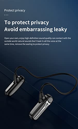 Air Bone Conduction Bluetooth Headphones Ultra-Long Life Wireless Hanging Ear Type Not in The Ear Sports Headphones (Red)
