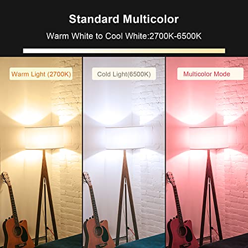 Minoston Smart Light Bulb, Alexa WiFi LED Light Bulb, A19 RGBCW Color Changing, 2700K-6500K Multi-White Dimmable, Works with Alexa and Google Assistant, 2.4GHz, 800LM, 9W, E26, No Hub Required(MB10TW)