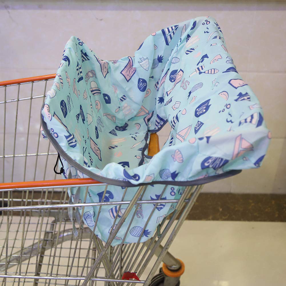 Baby Seat Cover for Shopping Cart, Complete Coverage, and Hygienic, Foldable and Portable with Seat Belt, Unisex, Multipurpose Chair Cover for Convenient Toy Storage