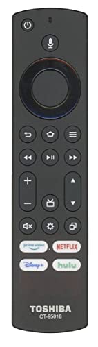 OEM Toshiba Fire TV Remote Control CT-95018 with Voice Control with Hot Keys for Disney + Hulu Netflix and Prime Video Replacement Remote Control
