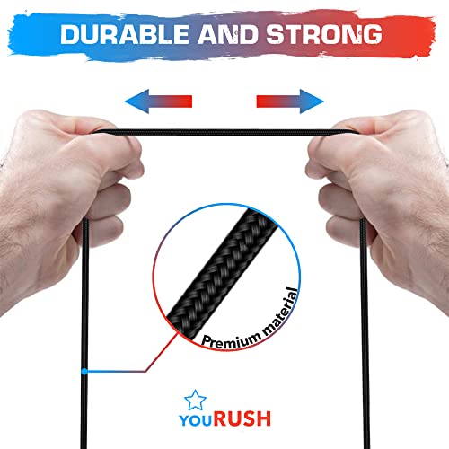 youRUSH Chirp Premium FTDI USB Programming Cable 1m Black Compatible with Baofeng Ham Radio UV-5R BF-F8HP GT-3TP BF-888S UV-82 UV-S9Plus and for Kenwood Radios with K Plug 2 pin. Easy Plug & Play