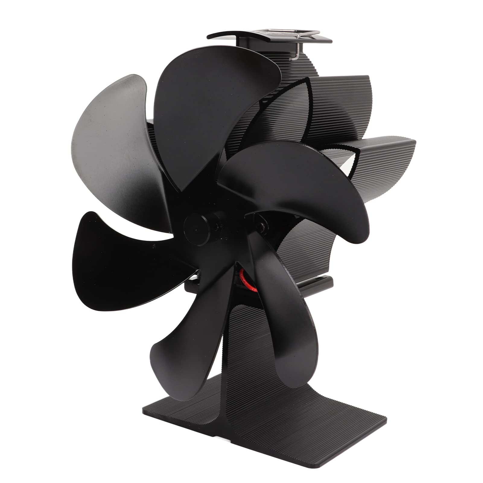 Naroote Stove Eco Fan, 6 Blade 1400rpm Wind Speed High Temperature Resistant Heat Powered Fan for Gas Furnaces