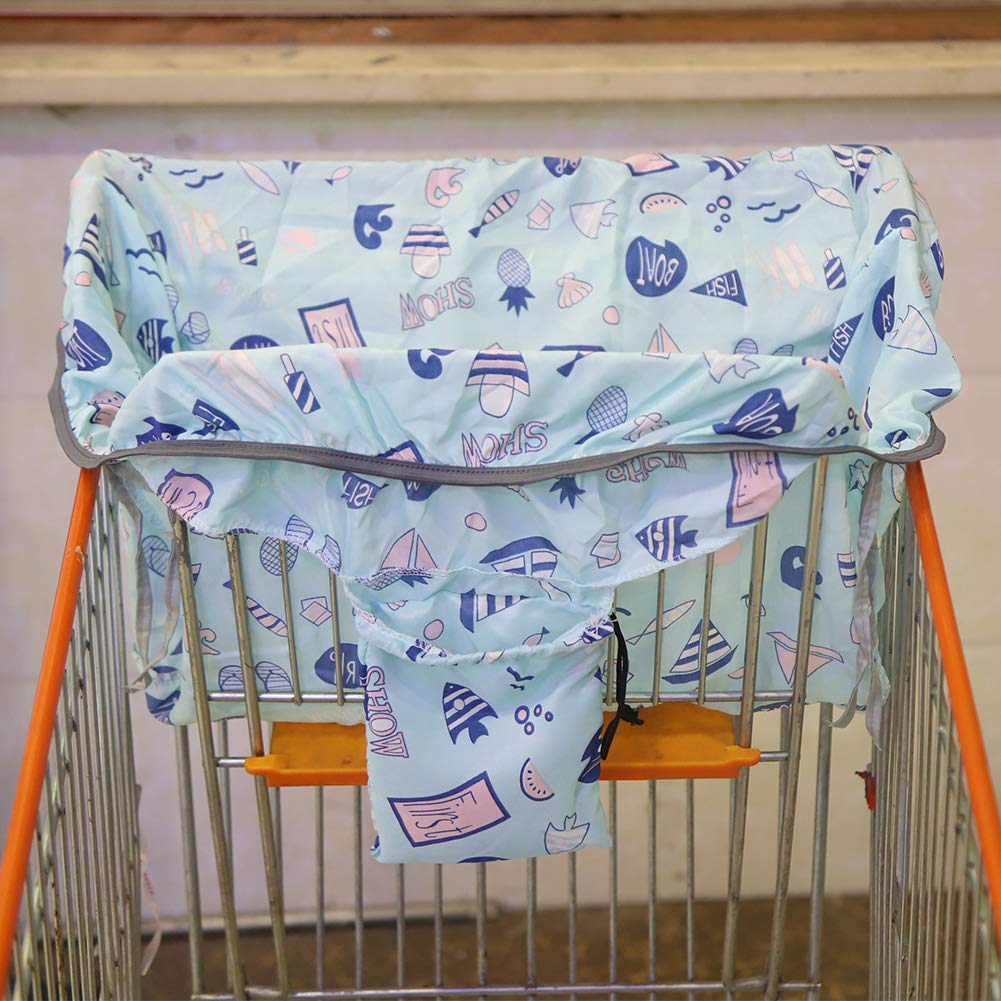 Baby Seat Cover for Shopping Cart, Complete Coverage, and Hygienic, Foldable and Portable with Seat Belt, Unisex, Multipurpose Chair Cover for Convenient Toy Storage