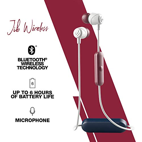Skullcandy Jib Wireless In-Ear Earbud - White/Crimson