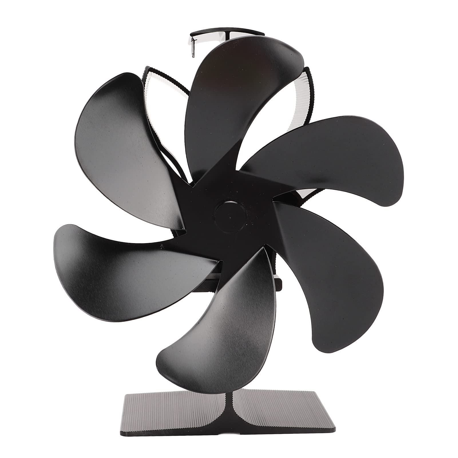 Naroote Stove Eco Fan, 6 Blade 1400rpm Wind Speed High Temperature Resistant Heat Powered Fan for Gas Furnaces