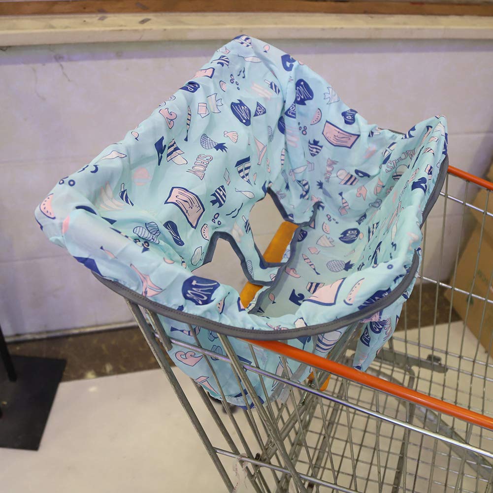 Baby Seat Cover for Shopping Cart, Complete Coverage, and Hygienic, Foldable and Portable with Seat Belt, Unisex, Multipurpose Chair Cover for Convenient Toy Storage