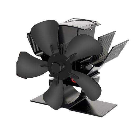5 Blade Heat Powered Stove Fan Small Fireplace Fan Log Wood Burner Eco-Fan Quiet Fireplace Fan Heater Efficient Heat Distribution (Color : Stove Fan)