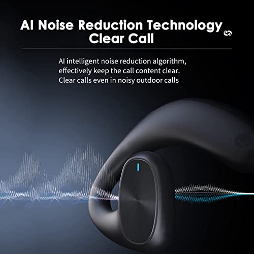 Open Ear Headphones Wireless Bluetooth Running Earbuds with Earhooks Air Conduction Headphones Waterproof Over The Ear Wireless Earbuds for Gym Cycling Workout Sport Open Ear Earbuds with Ear Hook