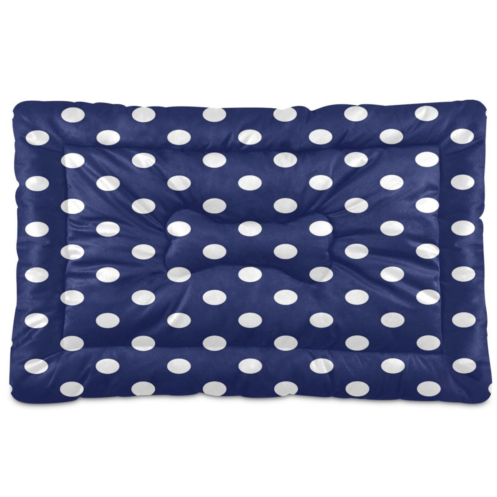 YETTASBIN Polka Dot Crate Pet Bed, Portable Washable Dog Cat Mat, Soft Comfortable Pet Mattress with Non-Slip Bottom for Dogs Cats Sleeping, 36 x 24 Inch