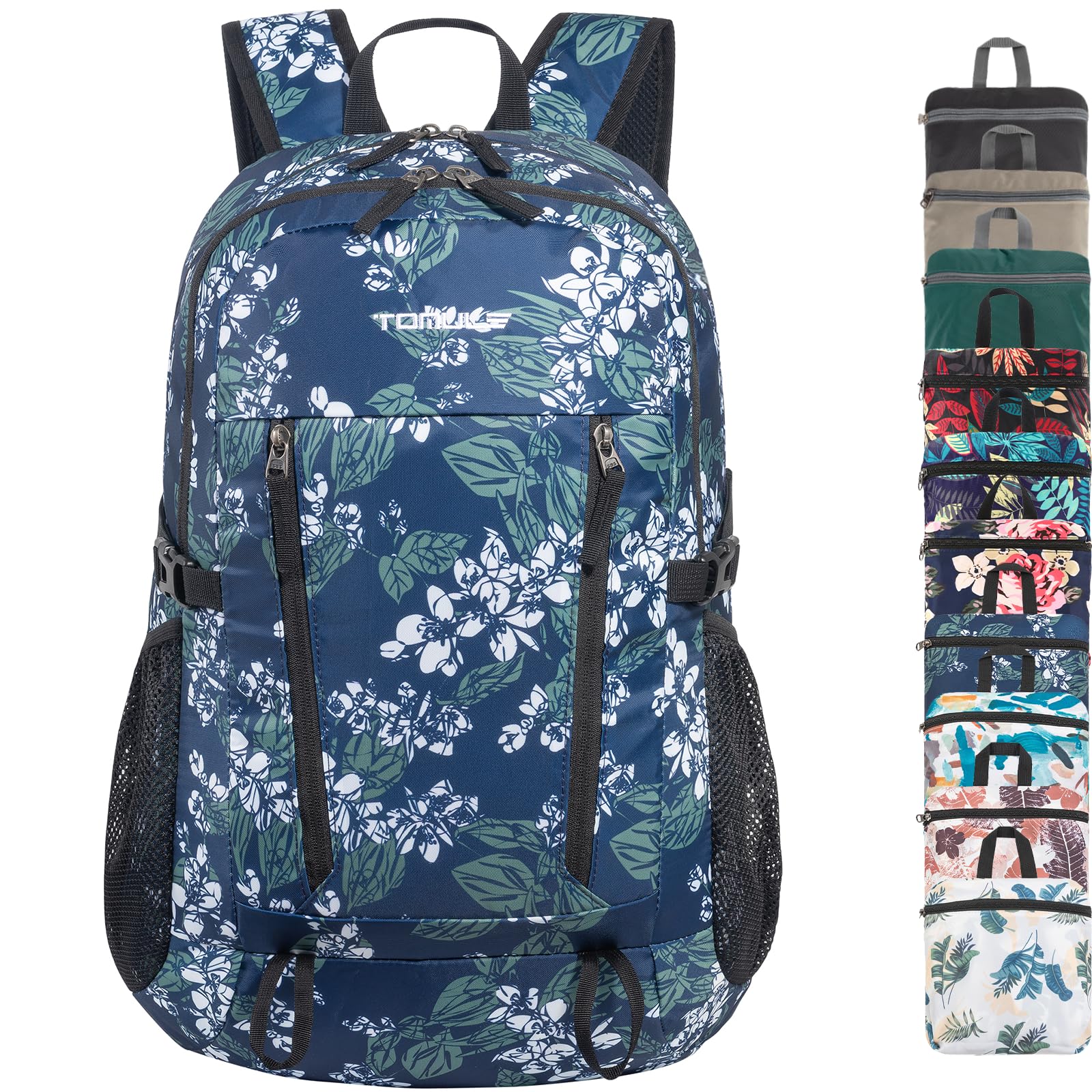 TOMULE Women's Day Hiking Backpack, Lightweight Travel Backpack with Floral Design
