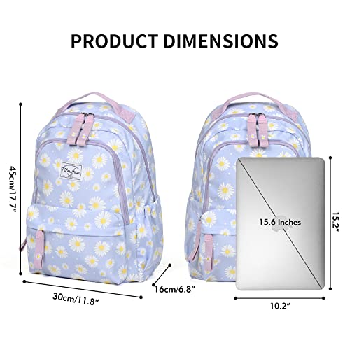 Fitmyfavo Backpack for Girls Elementary Middle School Bookbag Travel Daypacks for Teens Students Durable Laptop Bags
