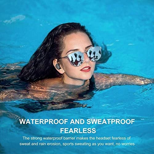 CZQIKEDA Wireless Ear Clip Bone Conduction Headphones,Ear-Clip Bone Conduction Headphones Bluetooth 5.0,IPX5 Waterproof Mini Sport Running Earring Earphone