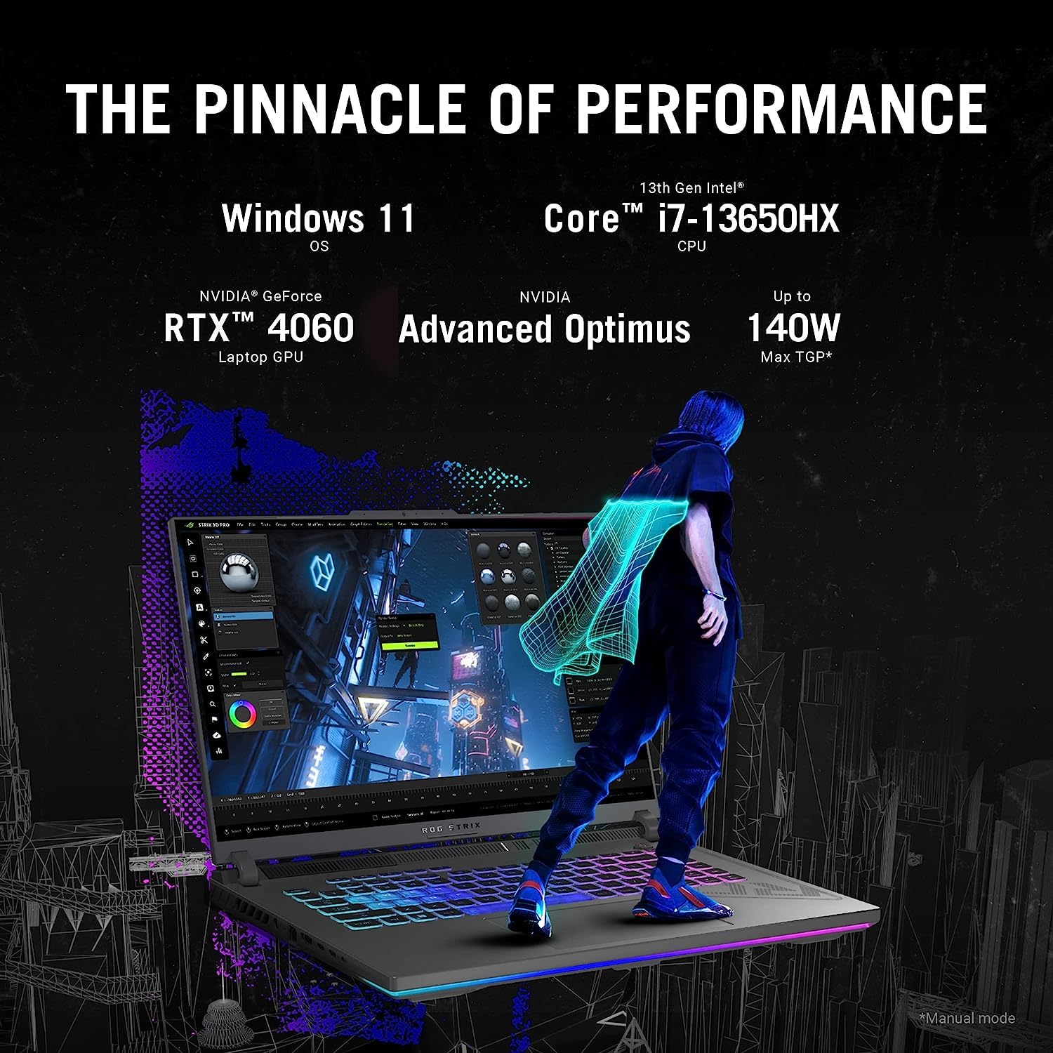 Asus ROG Strix G16 Gaming 16/inches FHD+ 165Hz (Intel 13th Gen Core i7-13650H,64GB DDR5 RAM,1TB PCIe SSD,Gece RTX 4060 8GB) RGB Backlit,Thunderbolt 4,Wi-Fi 6E,IST Cable,Win 11 Home-2023 Eclipse Gray