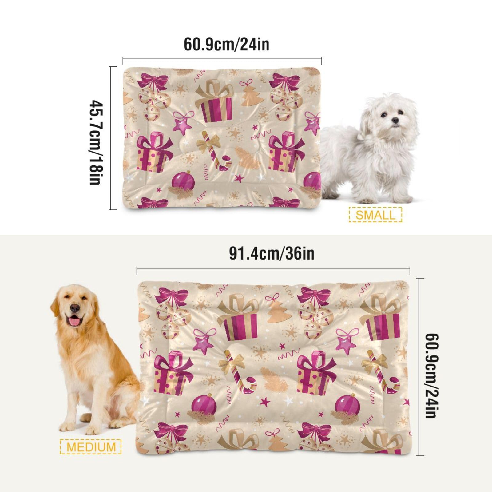 Coikll Pattern Pet Bed Pad Soft Dog Bed Mat with Anti-Slip Bottom, Machine Washable Crate Pad Mattress for Dog Sleeping- 36 * 24inches