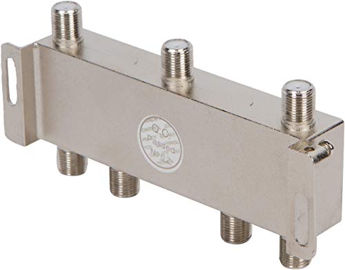 BAMF 6 Way Coaxial Cable Splitter, Bi-Directional Coax MoCA 5-2300MHz, RG6 Compatible, Nickel Plated Cable Splitter 2 Way Internet and TV Splitter, Satellite, Antenna, Analog/Digital Connections