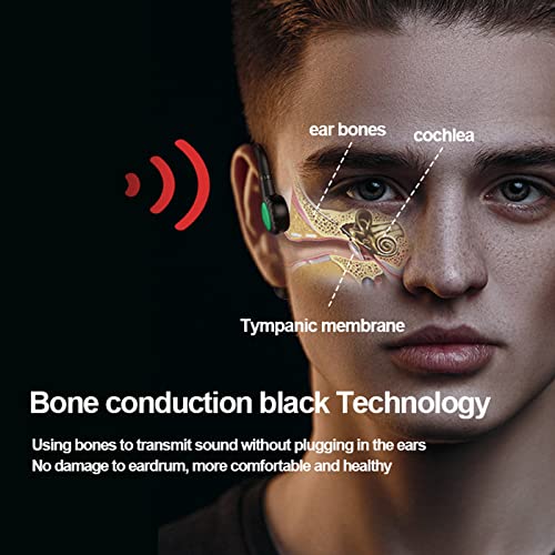 #T3T37v Bon-E Conduction Headphones Open Ear Headphones Sports Wireless Earphones Bluetooth Headphones with Built-in Mic for