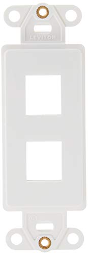 Leviton 41642-W QuickPort Decora Insert, 2-Port, White (Pack of 4)