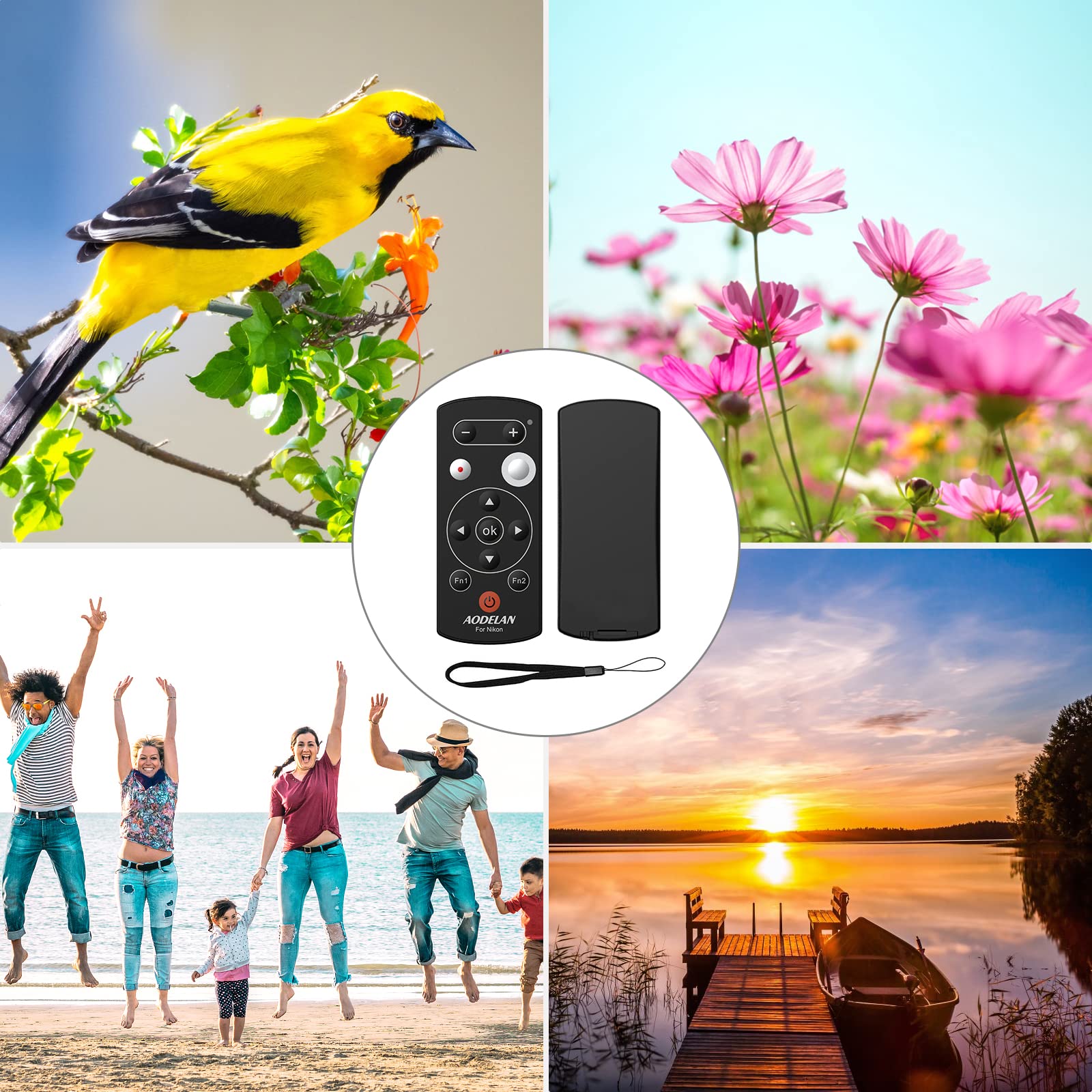 Aodelan Wireless Remote Control for Nikon COOLPIX P950 P1000 Z50 B600 A1000 Z30 Z6 II Z7 II Zfc Z fc,Camera Remote Shutter Release Replaces Nikon ML-L7