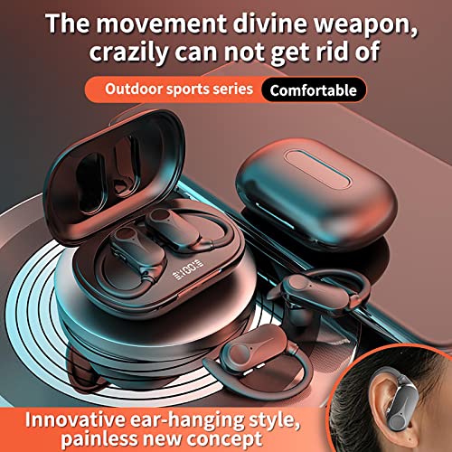 MIANHT Wireless Earbuds Sports Bluetooth 5.3 - Bluetooth Headphones Earhook Noise Cancelling, Waterproof Workout Earphones, HiFi Sound Quality, for Running, Gym