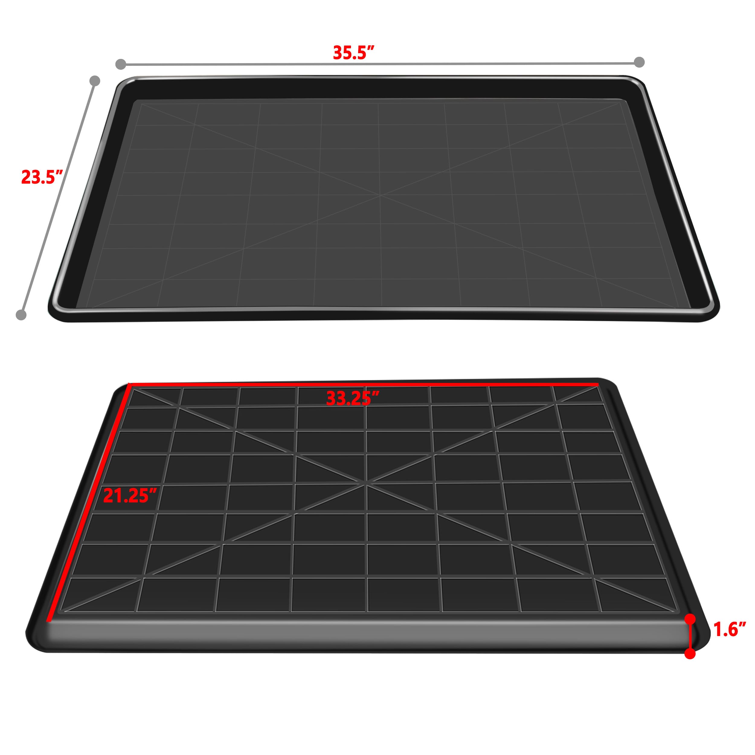 JOZERMADE Dog Crate Tray 36" - ChewProof Replacement Pan, Easy to Clean, Easy to Assemble,Ideal for Potty Training - Perfect for Pet Crates & Kennels