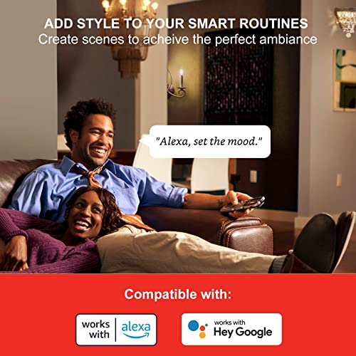 Sengled Smart Light Bulbs, WiFi Candelabra Led Light Bulbs, Smart Edison Vintage Light Bulb, E12 Smart Bulbs That Work with Alexa&Google, Filament Bulb 40 Watt Equivalent, B11, No Hub Request
