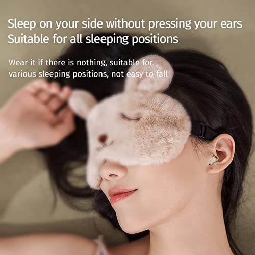 Invisible Sleep Earbuds Smallest Lightest Tiny Noise Cancelling Ear buds for Sleeping Quiet-Comfort Mini Sleepbuds Wireless Bluetooth 5.2 Hidden Headphones for Side Sleepers/Work Small Earplugs-Pink