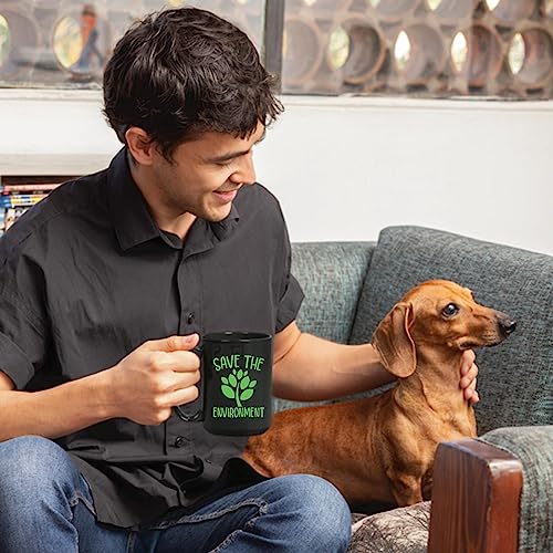 Earth Day Environment Day Gifts for humor Fans Save the Earth 11oz 15oz Black Coffee Mug