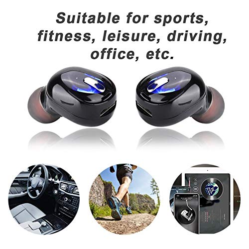 Wireless Headphones, Workout Headphones Wireless Earbuds, Bluetooth Headset Wireless Ear Buds Bluetooth Earphone for Sports Driving for Fitness Leisure(Black)