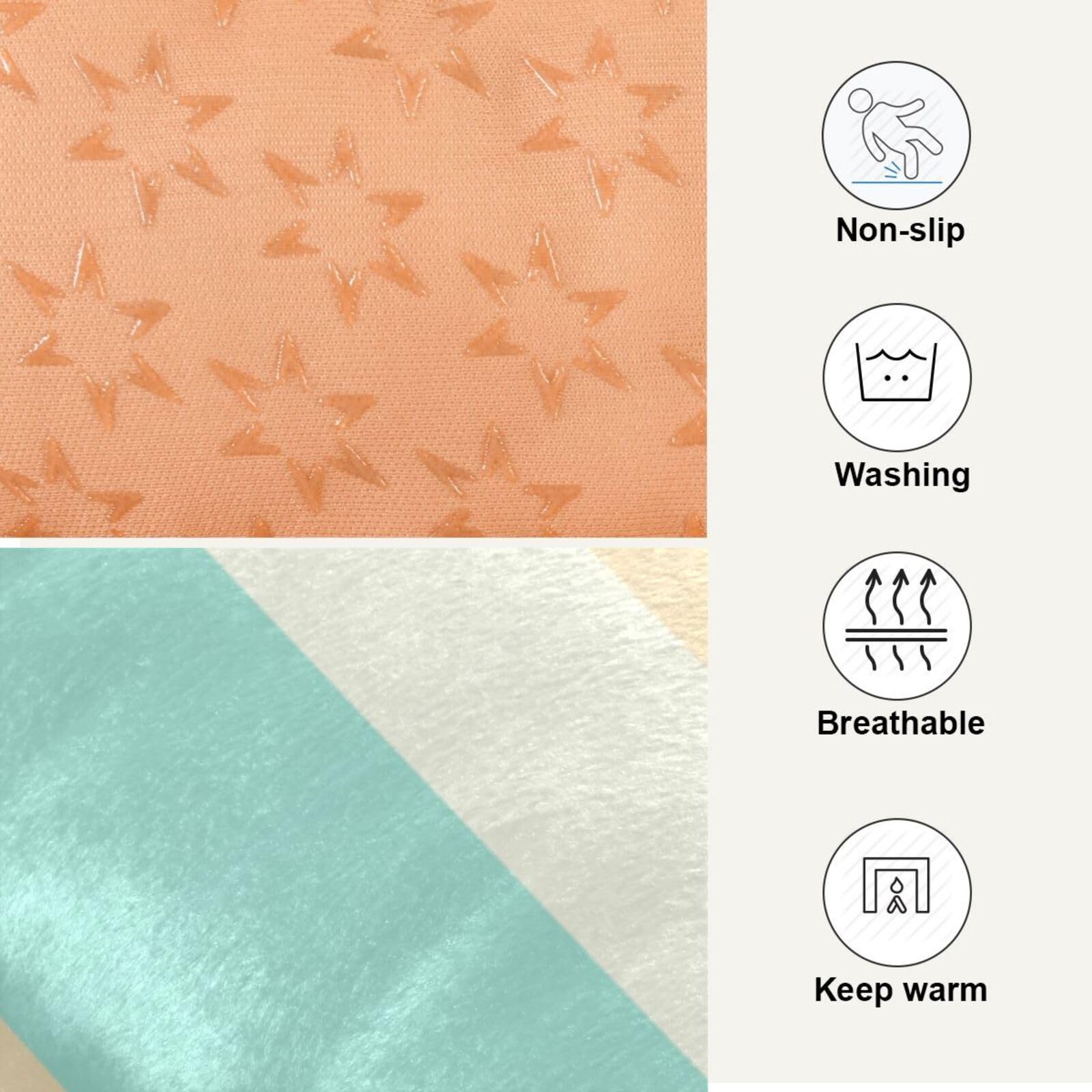 Coikll Simple Stripes Pet Bed Pad Soft Dog Bed Mat with Anti-Slip Bottom, Machine Washable Crate Pad Mattress for Dog Sleeping- 24 * 18inches