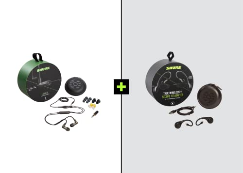 Shure AONIC 3 True Wireless Earbuds Bundle with SE315 Sound Isolating Earphones + RMCE-TW2 Bluetooth Adapter, Clear Sound, Single Driver with BassPort, Secure In-Ear Fit, Durable Quality - Black