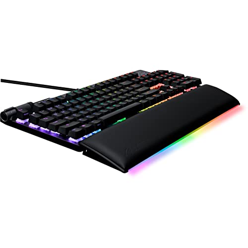 ASUS ROG Strix Flare II Animate 100% RGB Gaming Keyboard - Hot-swappable, ROG NX Red Linear Switches, Customizable LED Display, PBT Keycaps, Acoustic Dampening Foam, Media Ctrls, Wrist Rest (Renewed)