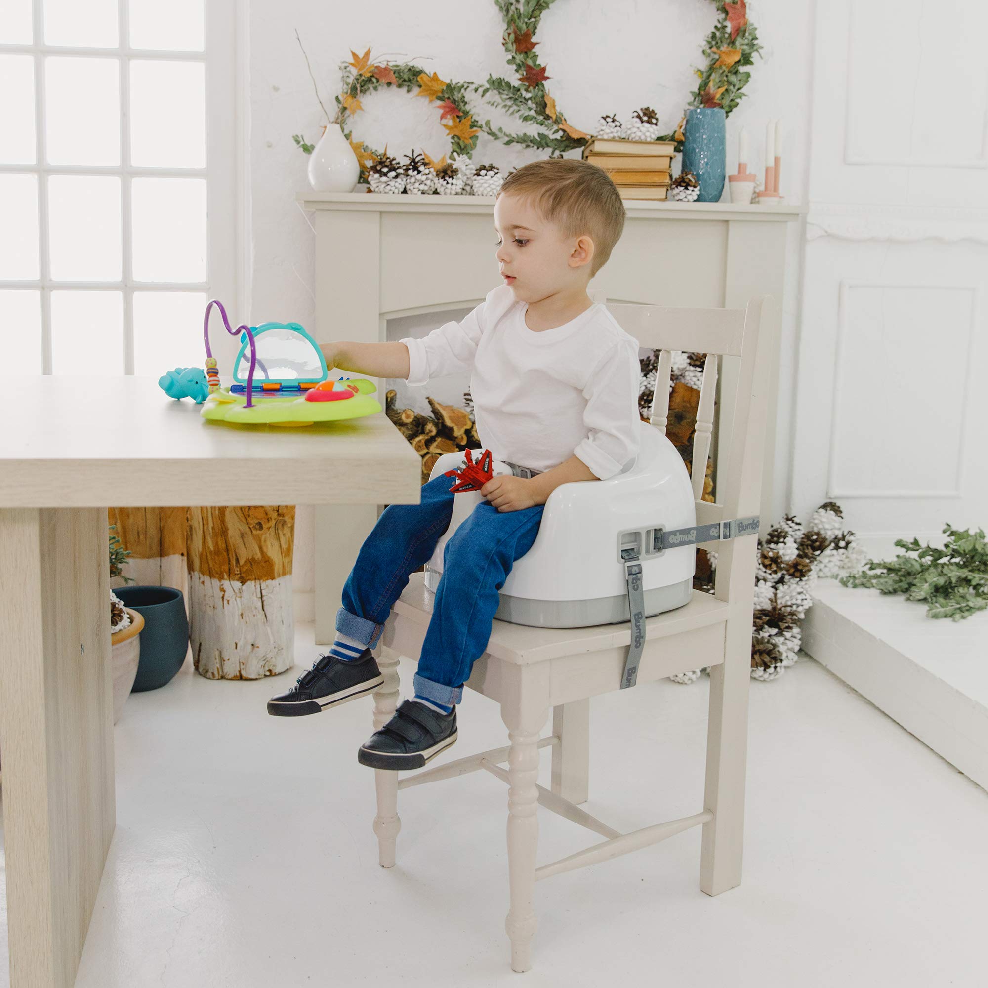 Bumbo 3-in-1 Baby Multi Seat Booster with Feeding Tray, 6-36 Months, Powder Blue
