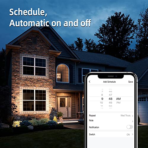 A19 Smart LED Light Bulbs 9W 800LM WiFi & Bluetooth, Compatible with Alexa & Google Assistant, RGB 2200K-6500K Dimmable Color Changing, Group Control, No Hub Required, 4 Pack