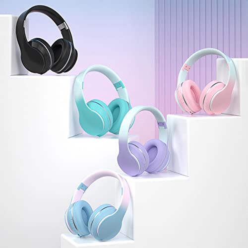 SMIDOW Bluetooth Headphones Over Ear - Hi-Fi Stereo Wireless Headphones Deep Bass Foldable Wired/Wireless/TF for iPhone Android PC, Bluetooth 5.0 Wireless Headset with Mic (Black)