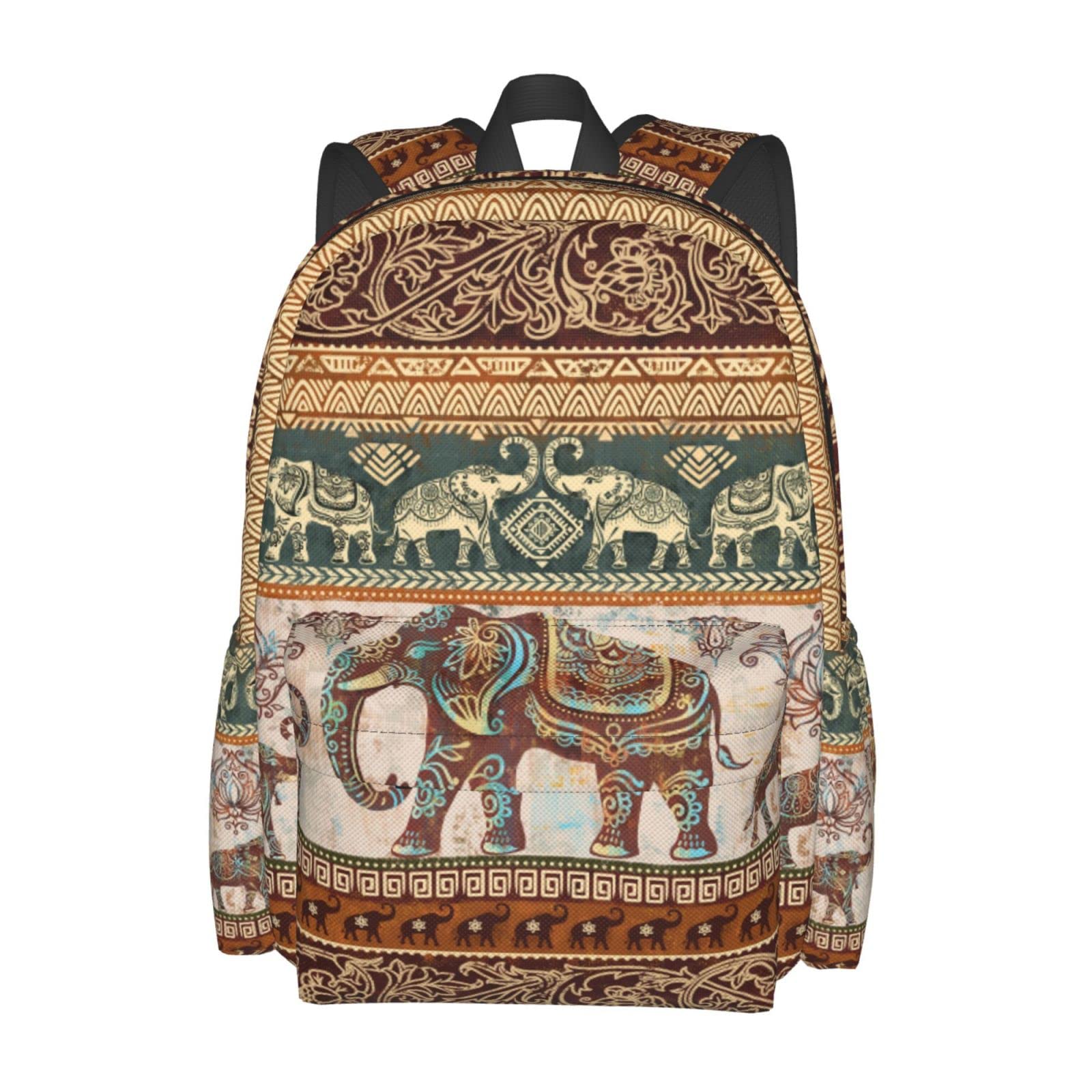 Nmbvcxz lotus elephants Backpack for Women 16.7 inch Travel Casual Laptop Backpack Lightweight Waterproof Durable Hiking Daypack