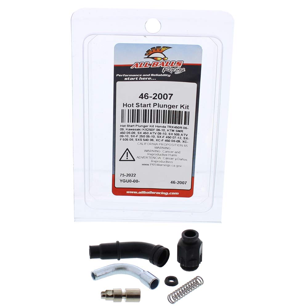 All Balls Racing Hot Start Plunger Kit (46-2007) Compatible With/Replacement For KTM SX-F 450 2007 2008 2009 2010 2011 2012, XC-F 450 2008 2009, XC-F 505 2008 2009