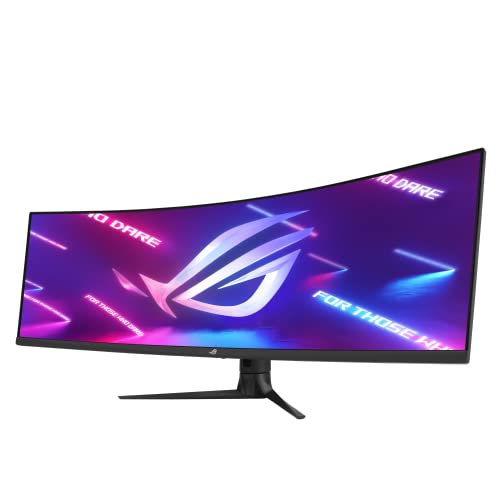 ASUS ROG Strix 49” Ultra-wide Curved HDR Gaming Monitor (XG49WCR) - Dual QHD 32:9 (5120 x 1440), 165Hz, Extreme Low Motion Blur Sync, USB-C, RJ45, DisplayHDR400, 90% DCI-P3, Dual Input-KVM Switch