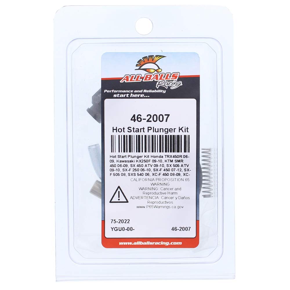 All Balls Racing Hot Start Plunger Kit (46-2007) Compatible With/Replacement For KTM SX-F 450 2007 2008 2009 2010 2011 2012, XC-F 450 2008 2009, XC-F 505 2008 2009