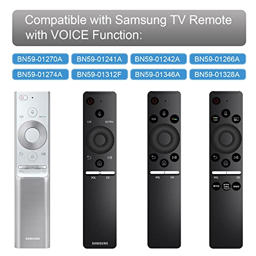 ZYK New Replacement for Samsung Smart TV Remote Universal Remote for Samsung TV with Voice Function Compatible with Samsung Crystal UHD QLED LCD Curved 4K 8K Smart TVs with Netflix, Prime Video, hulu