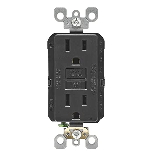 Leviton R04-GFNT1-0KE Receptacle, Black