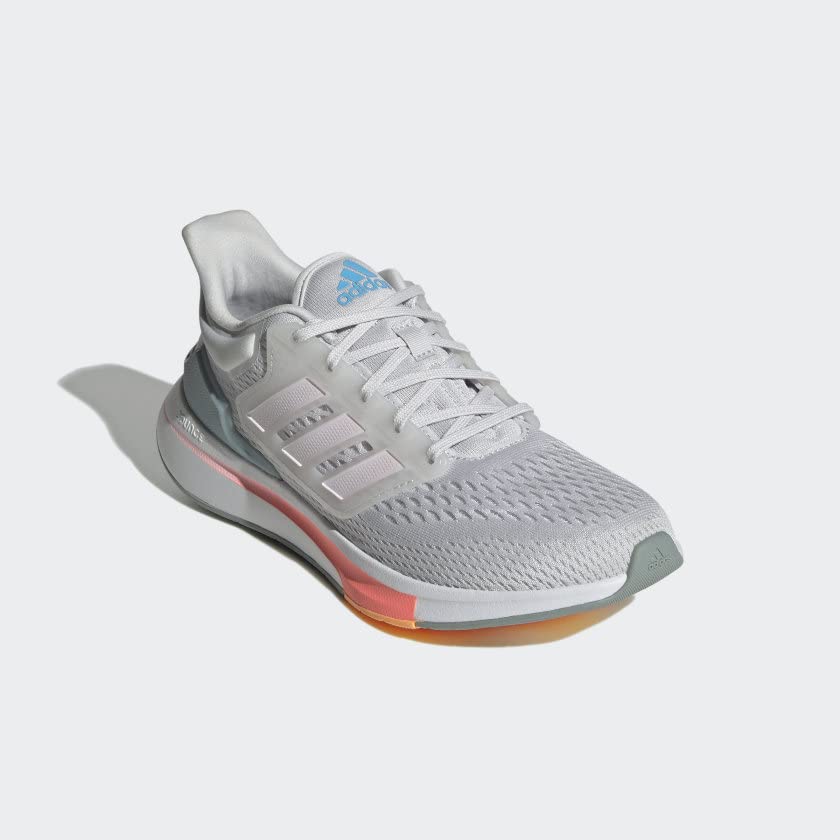 adidas Women's EQ21 Running Shoe, Dash Grey/Almost Pink/Acid Red, 11