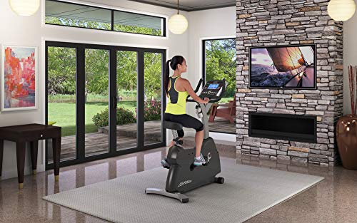 Life Fitness C1 Upright Indoor Cycling Exercise Bike with Go Console