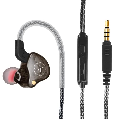 UrbanX iX2 Pro Dynamic Hybrid Dual Driver in Ear Musicians Earphones with Mic Tangle-Free Cable in-Ear Earbuds Headphones for Xiaomi Redmi 9A Sport